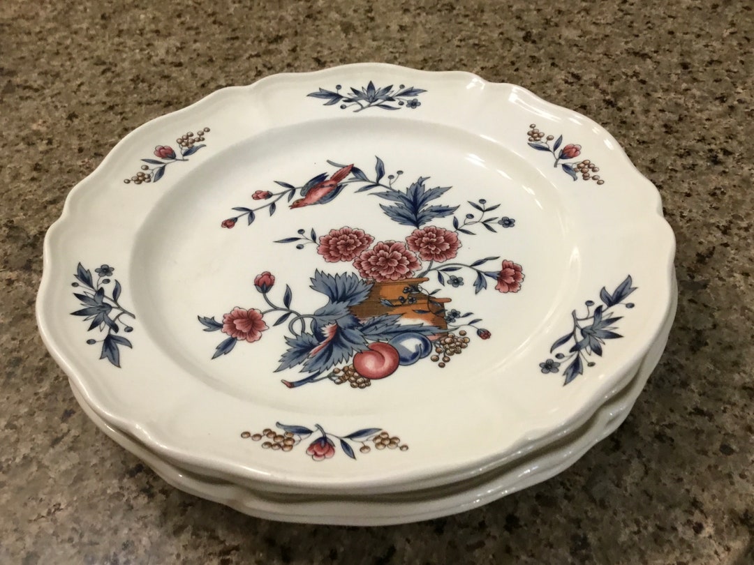 Wedgwood Williamsburg Potpourri Pattern Salad Plates Set of 4 Made in ...