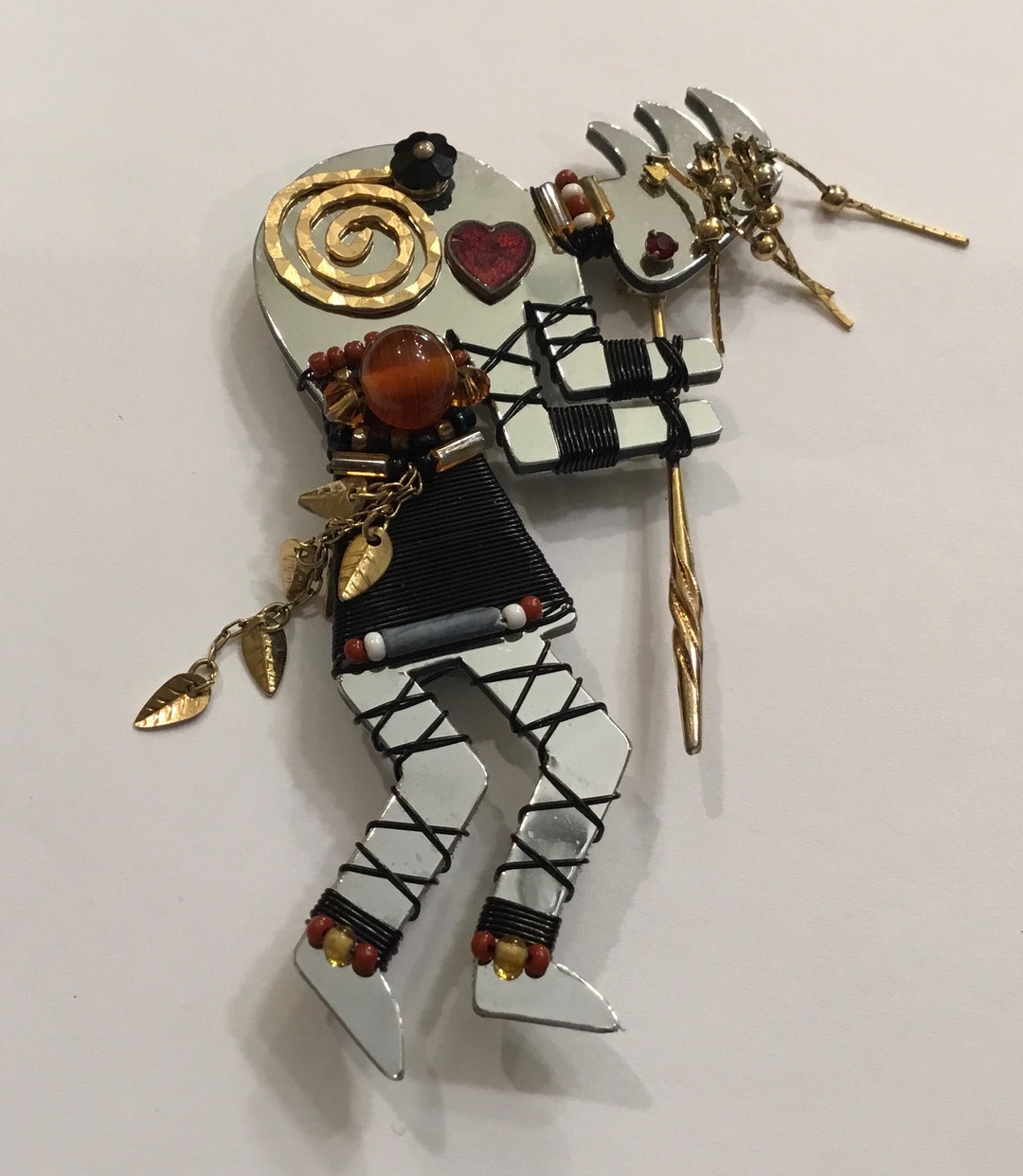 Vintage Liztech Kokopelli American Folk Art Pin - Signed Piece - 1996 ...