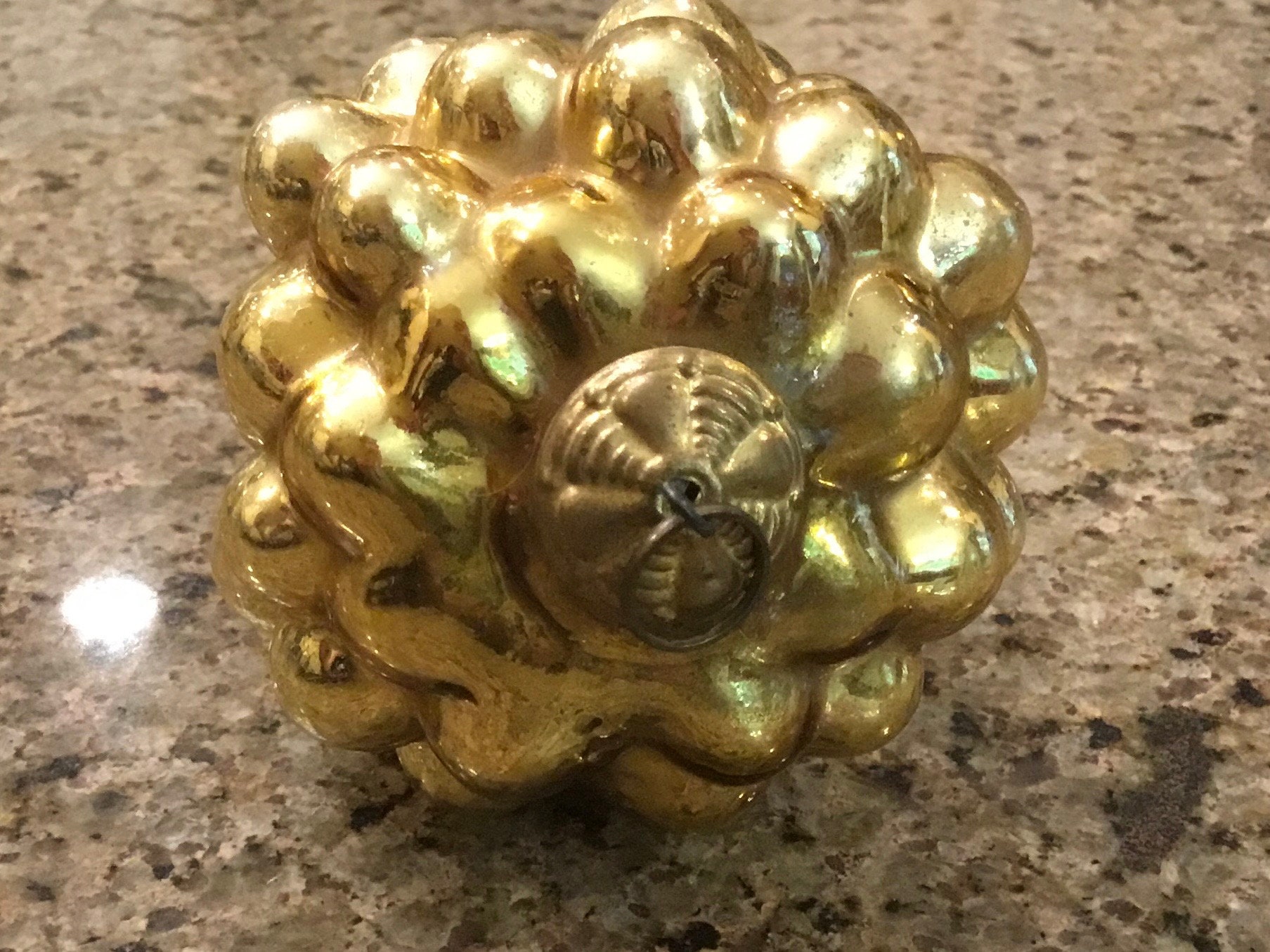 Antique German Kugel Grape Cluster Ornament - Gold Grape Bunch - Made ...