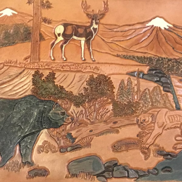 Leather Tooled Wall Art - Etsy