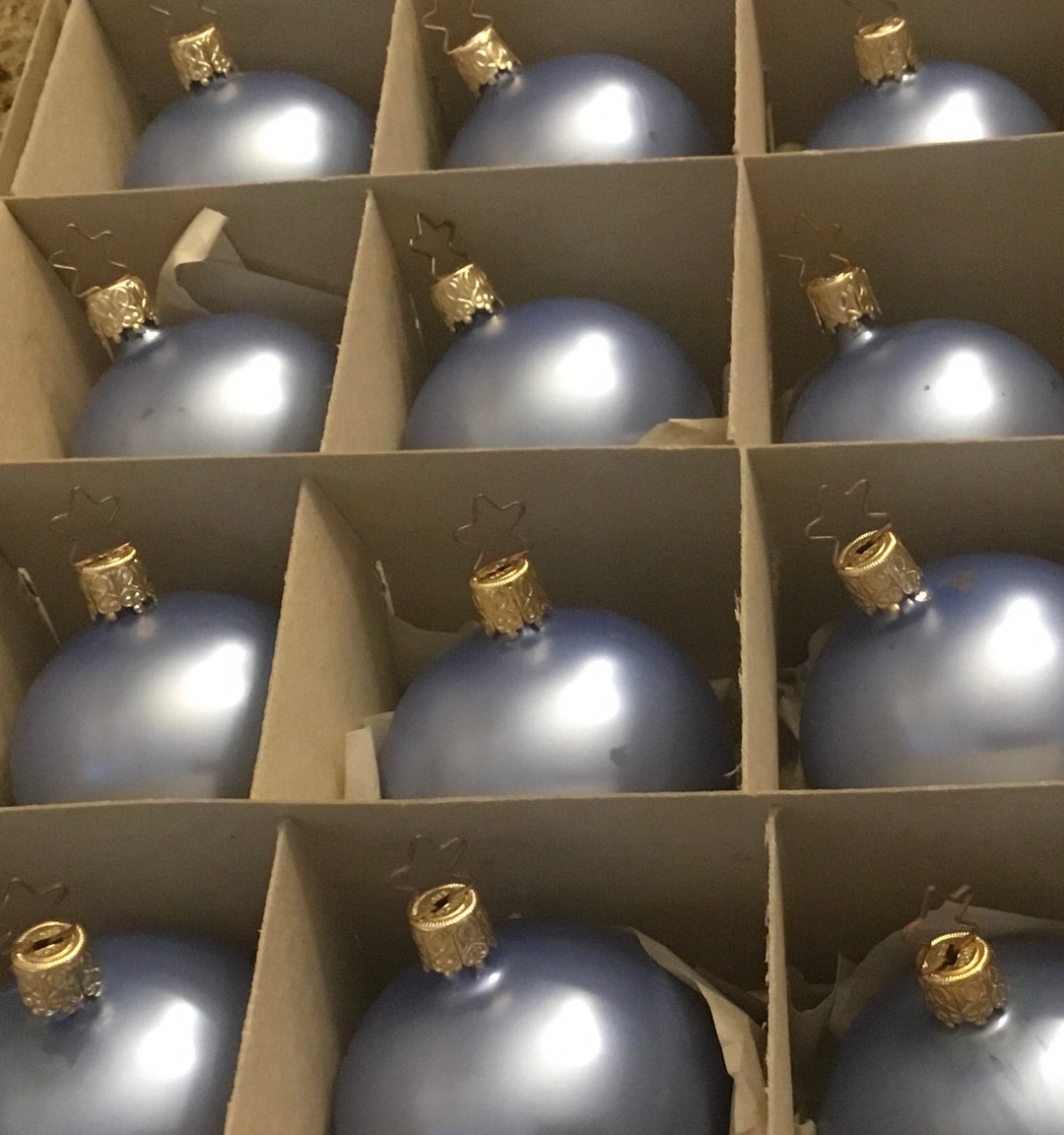 Inge Glass Mercury Glass Ornaments Vintage West German Ornament in Pale ...