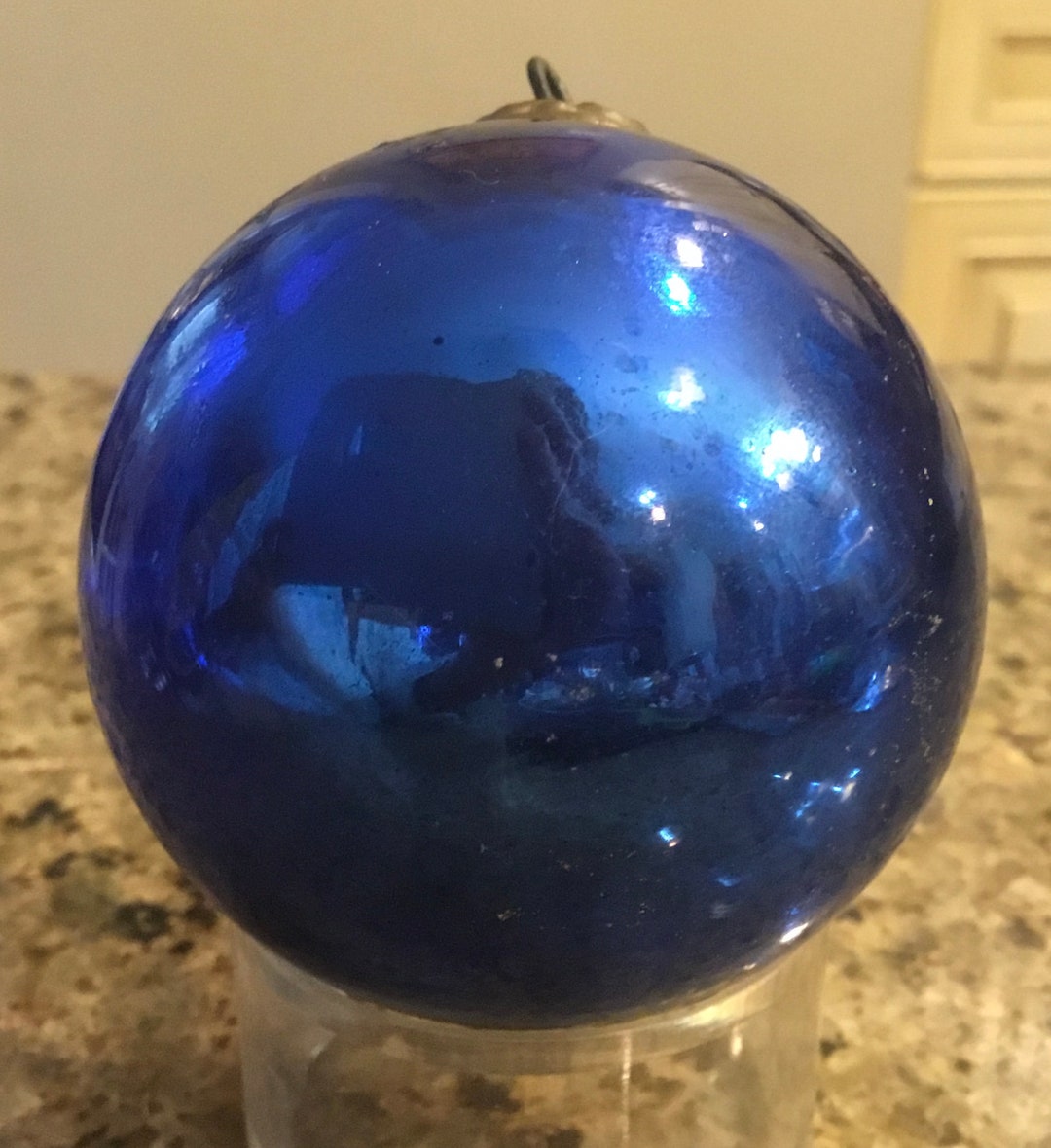 Antique German Kugel Ornament Cobalt Blue 2 1/2 Ornament 1900s Germany ...
