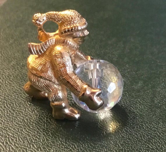 Swarovski Crystal Snowball Fun Gold Tone Pendant with… - Gem