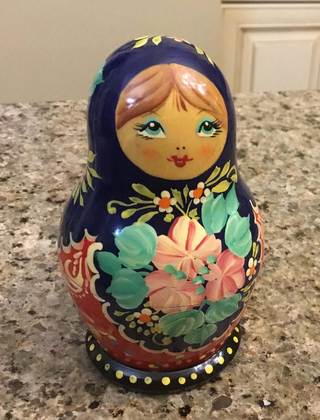 Russian Stacking Dolls Mockba Vintage Wooden Dolls Made in Russia 1980s ...