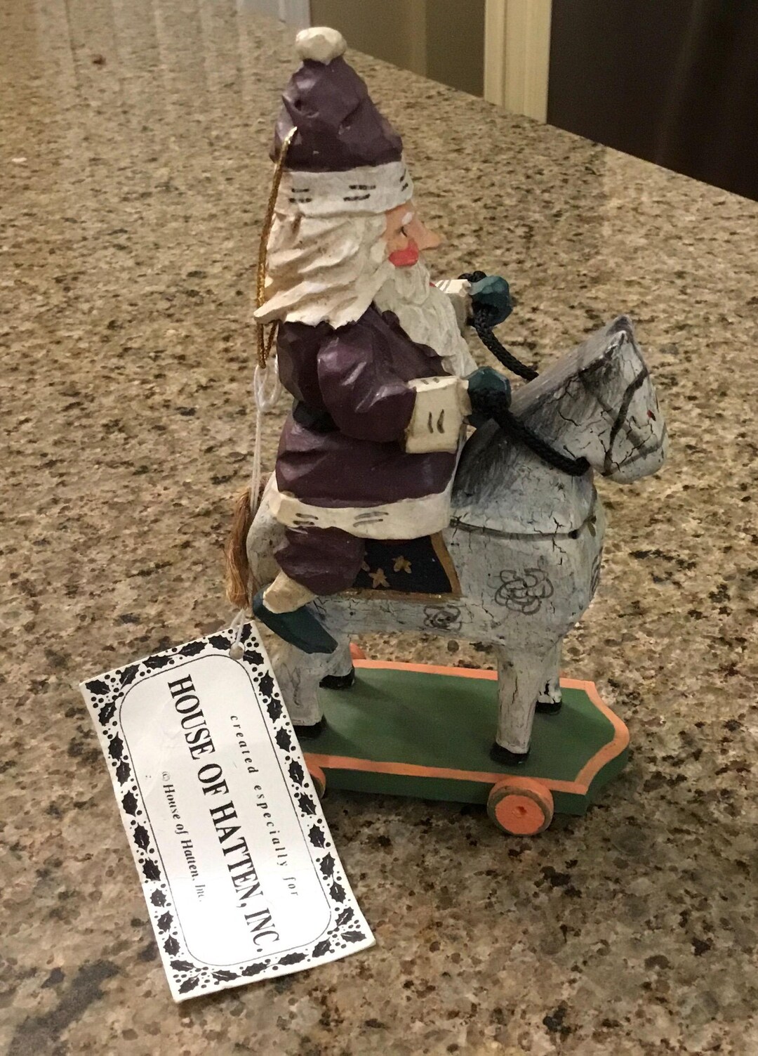 Vintage House of Hatten - Santa on Hobby Horse Ornament - Stephanie and ...