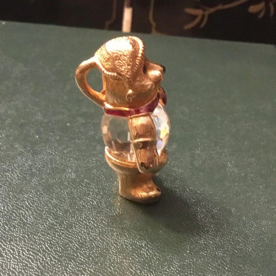 Swarovski Crystal Teddy Bear Christmas Holiday Pendan… - Gem