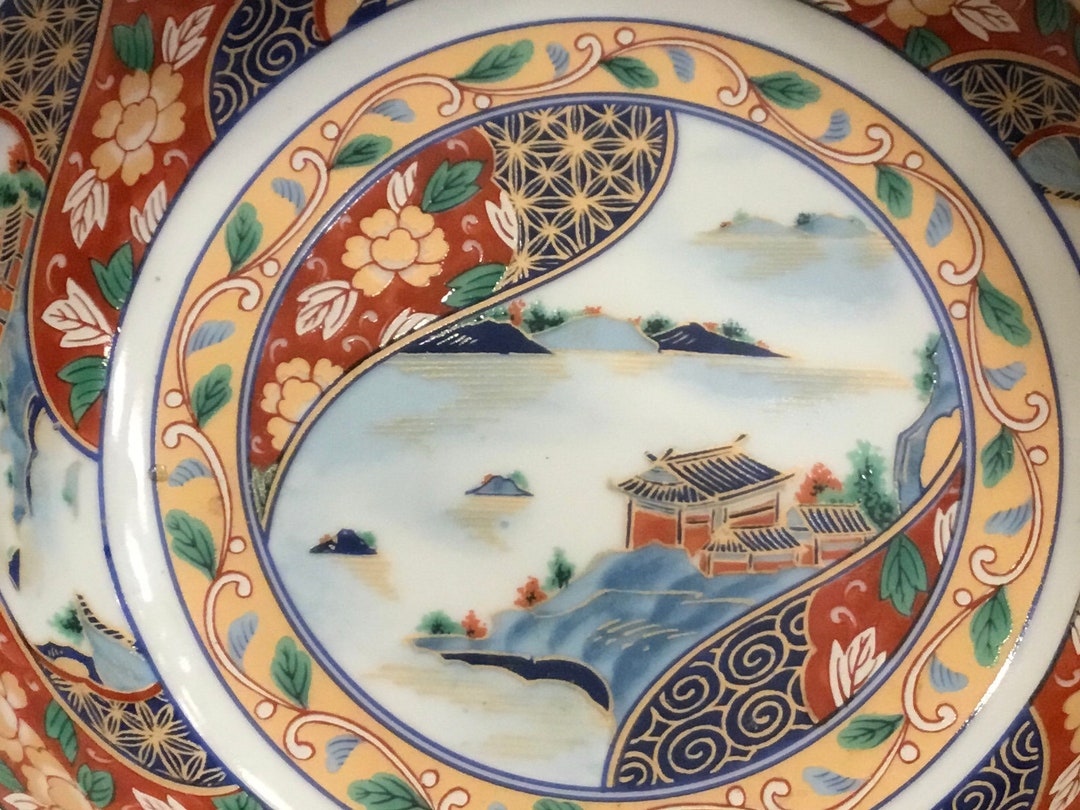 Vintage Sanyo Toki - Japanese Ceramic Decorated Bowl Ryuho Kiln Made in ...