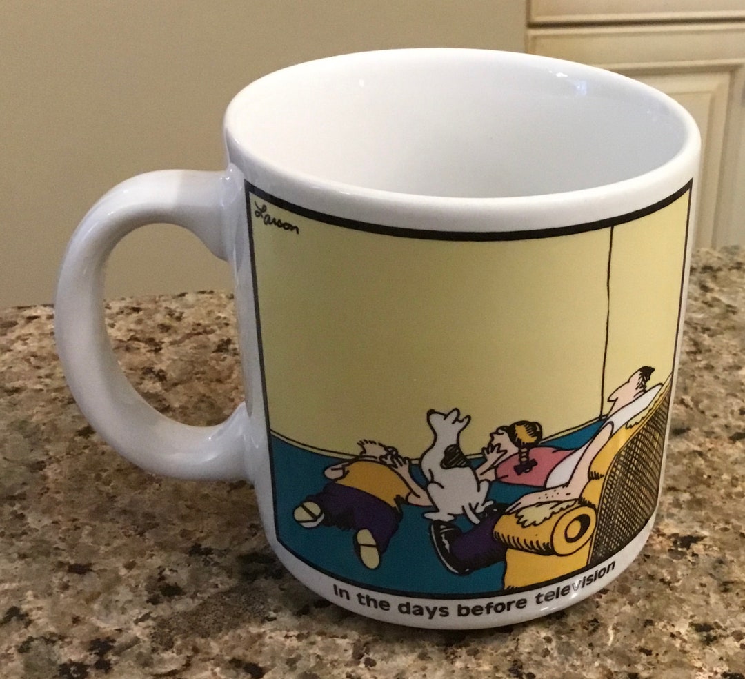 Far Side Coffee Mug Gary Larson in the Days Before Television Vintage ...