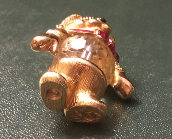 Swarovski Crystal Teddy Bear Christmas Holiday Pendan… - Gem