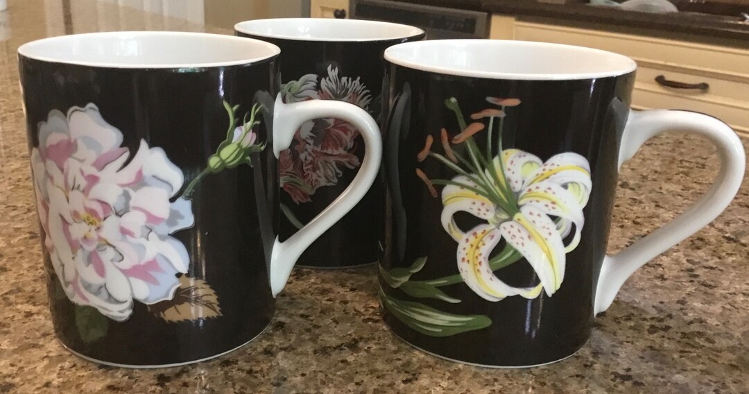 Vintage Tiffany Coffee Mugs - Mrs. Delany’s Flowers - by Sybil Connolly ...