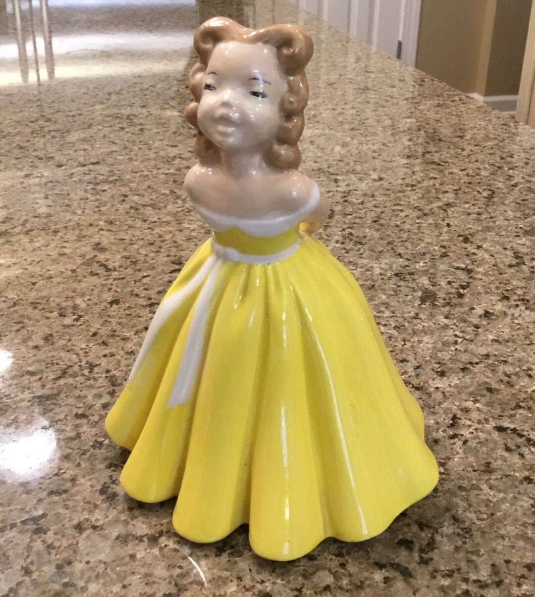 1950’s Debutante Figurine - Girl in Yellow Dress - MCM American - Etsy