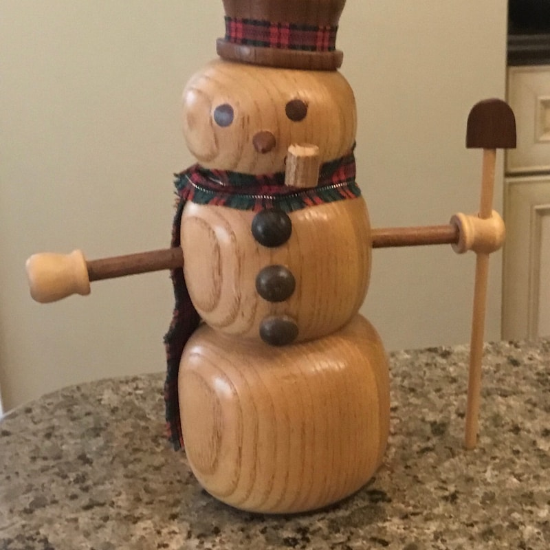 Wooden Snowman - Etsy