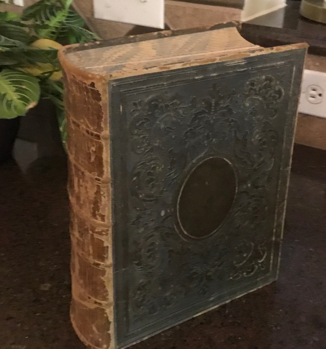 Antique Bible - Illustrated Domestic Bible by the Rev Ingram Corbin ...