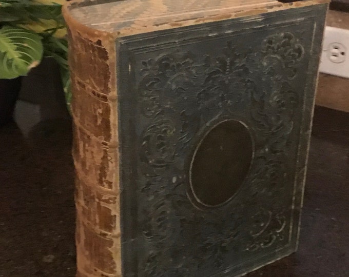 Antique Bible - Illustrated Domestic Bible by the Rev Ingram Corbin ...