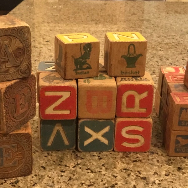 Antique Victorian Children Blocks - Etsy