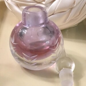 Jerry Vandermark - Art Glass Perfume Bottle With Stopper- Etched ...
