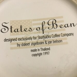 Rare Vintage STARBUCKS States of Bean Coffee Mug OREGON Designed by ...