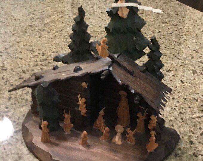 Black Forest Nativity Scene Music Box - Vintage German Nativity From J ...