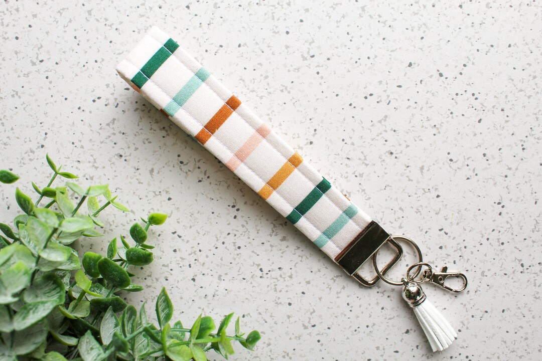 Juliet Stripe Key Fob Wristlet / Fabric Key Fob / Gift for Her / Key ...