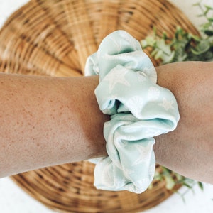 Swim Aqua Seashore Scrunchie / Bikini Material / Waterproof / Handmade ...