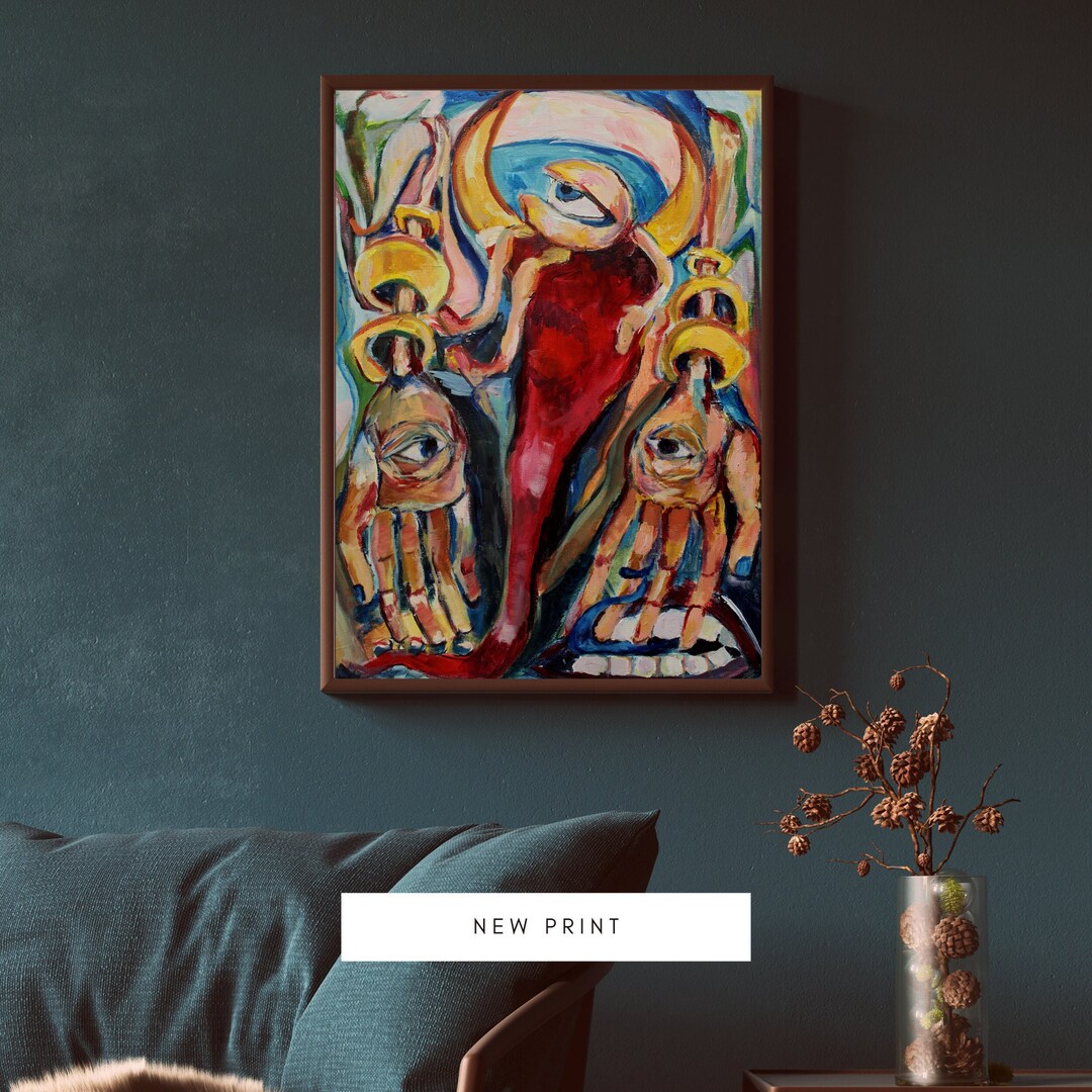 Awakened Cringe Premium Matte Print, Tongue Art, Abstract Surrealism ...