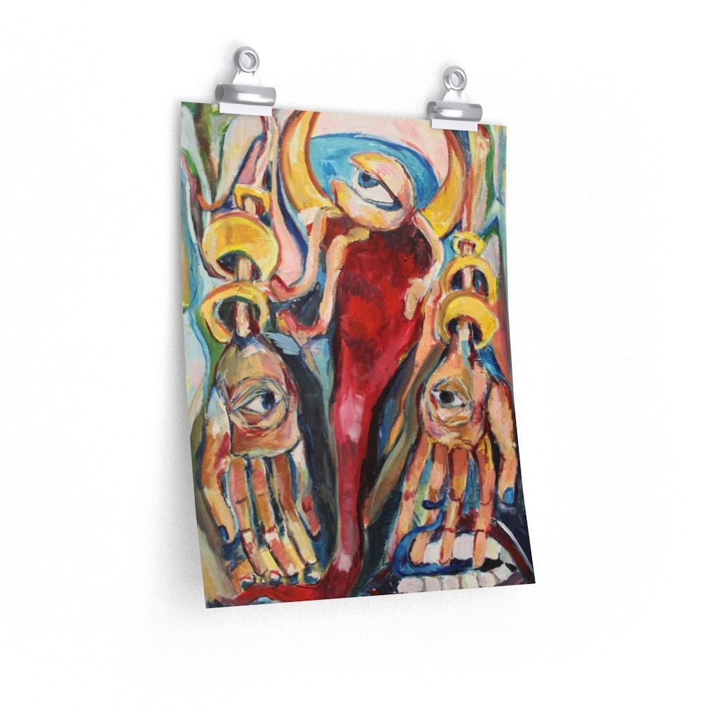 Awakened Cringe Premium Matte Print, Tongue Art, Abstract Surrealism ...