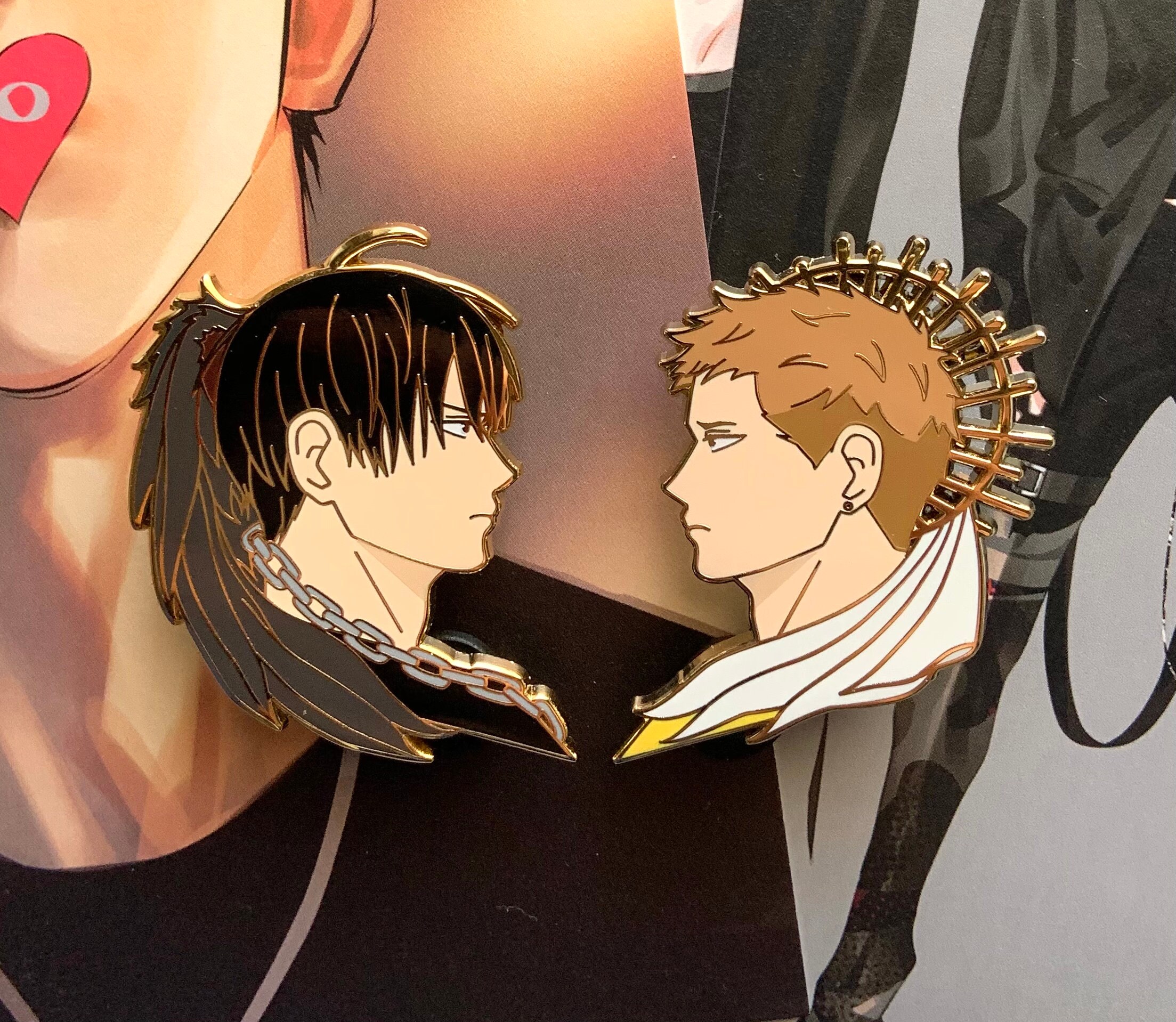 19 Days He Tian X Mo Guan Shan Bust Pins // BL Enamel Pin - Etsy