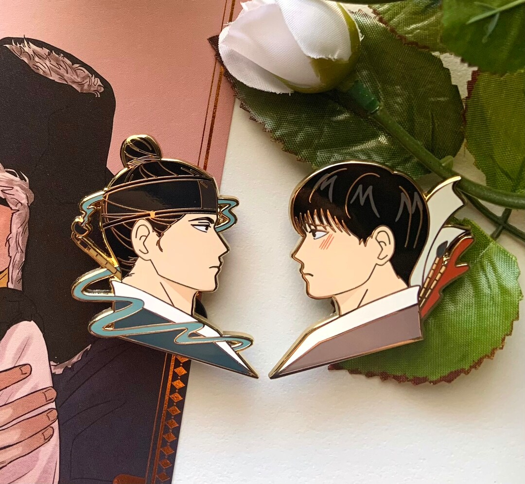Art Boys Bust Pins // Yaoi Enamel Pin - Etsy