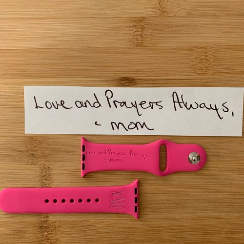 Custom Engraved Silicone Watch Band - Etsy