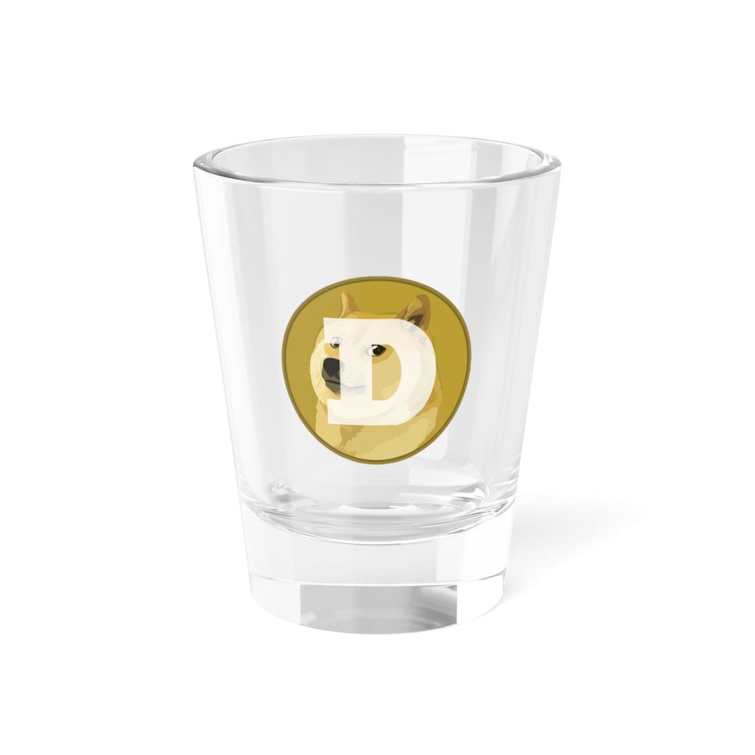 Dogecoin-themed Shot Glass, DOGE Logo Shot Glass, Gift for DOGE Fans ...