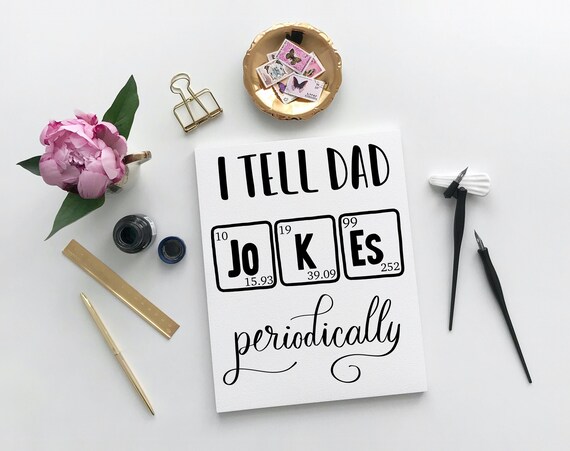 Printable Dad Joke Poster Funny Dad Gift Science Joke | Etsy