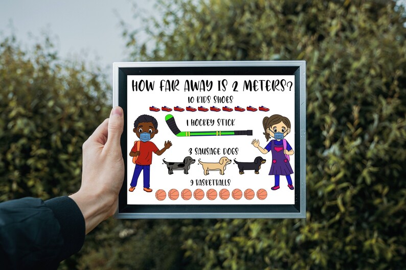 Printable How Far Away is 2 Meters?, Motivational Poster, Teacher Gift ...