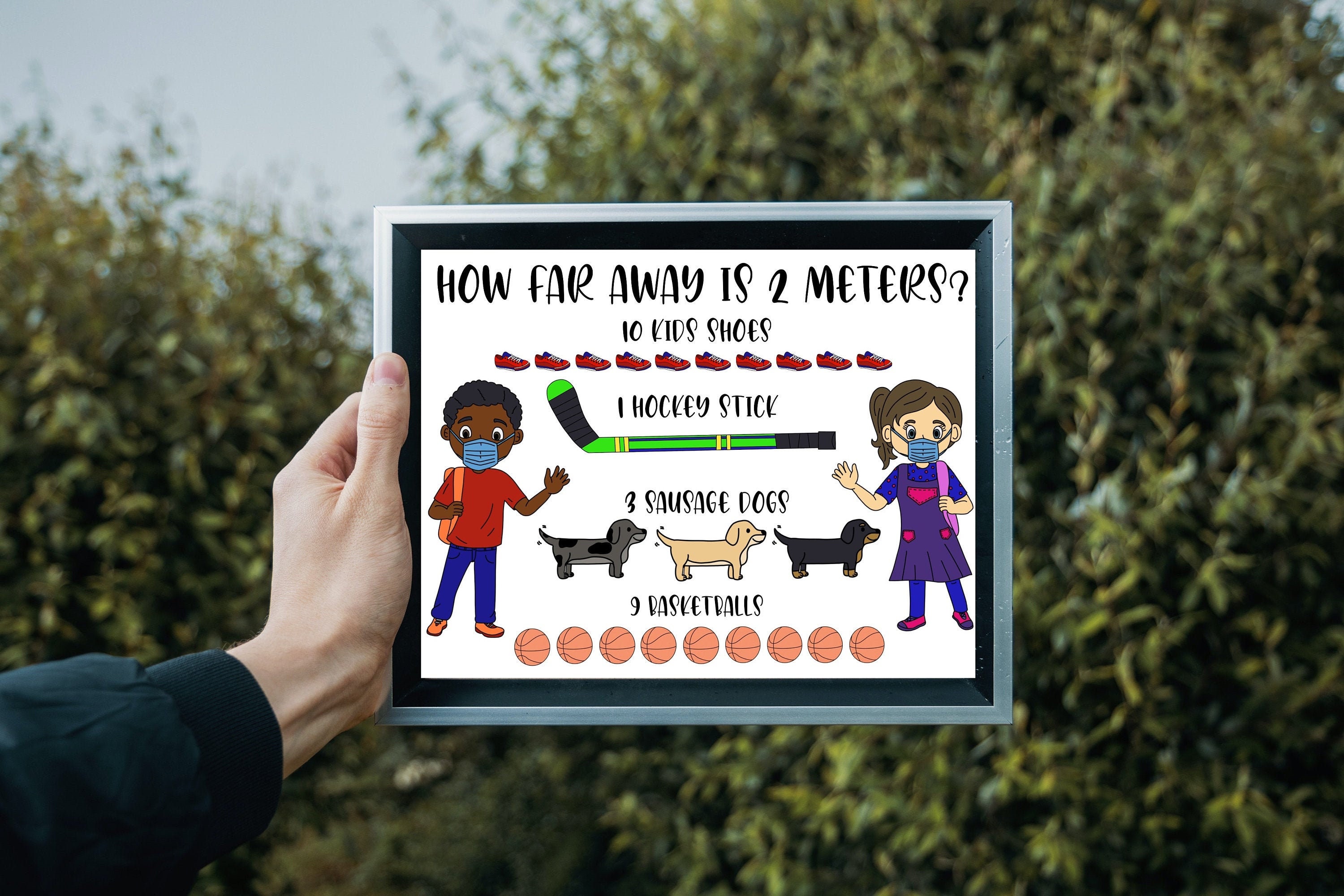 Printable How Far Away is 2 Meters?, Motivational Poster, Teacher Gift ...