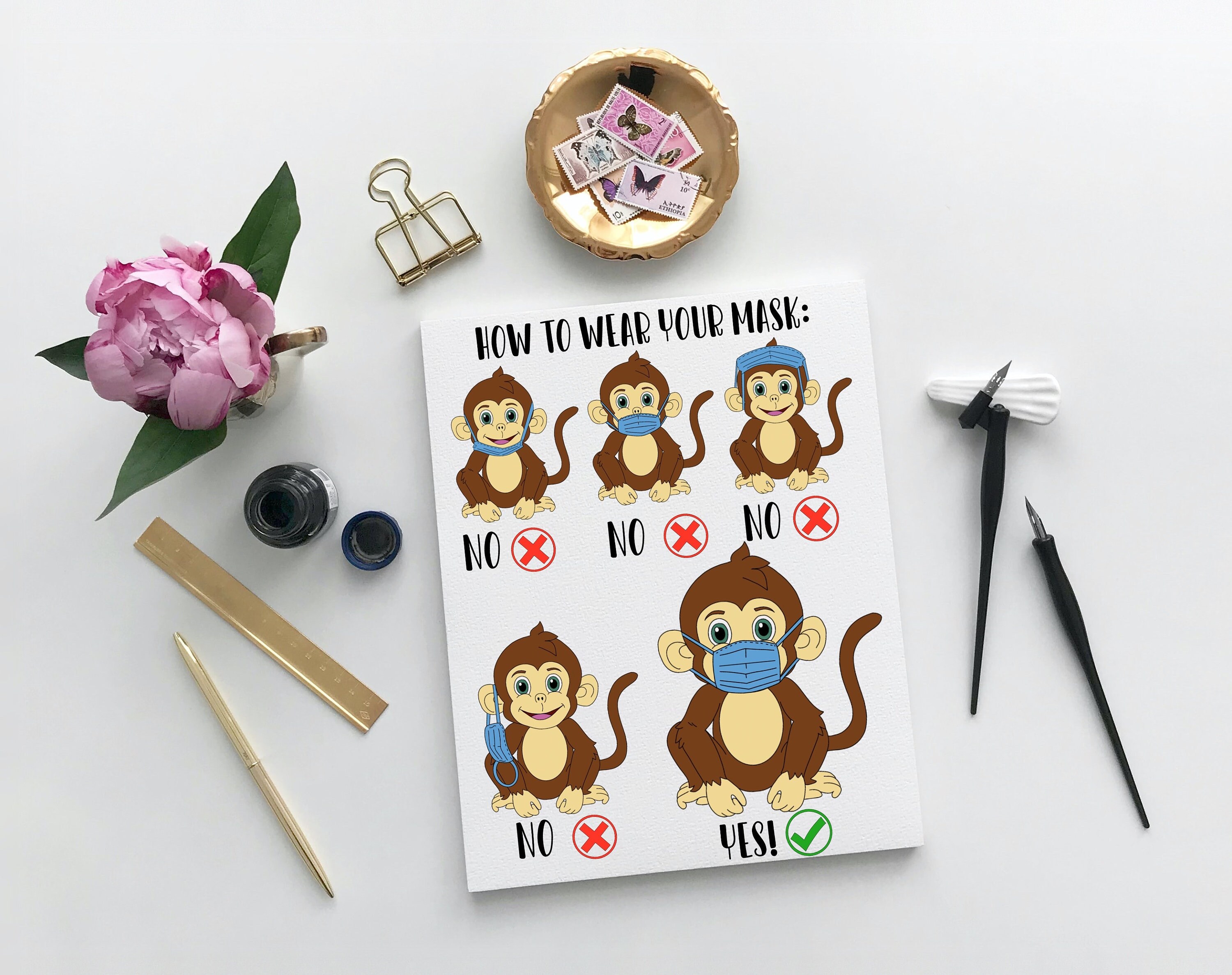 Printable How to Wear Your Mask Poster, Graphic Organizer, Teacher Gift ...