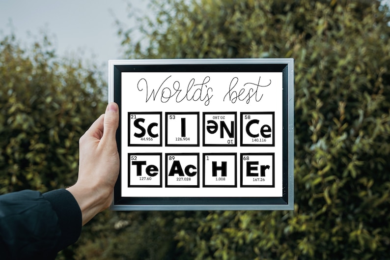 Printable World's Best Science Teacher Periodic Table Poster, Funny ...
