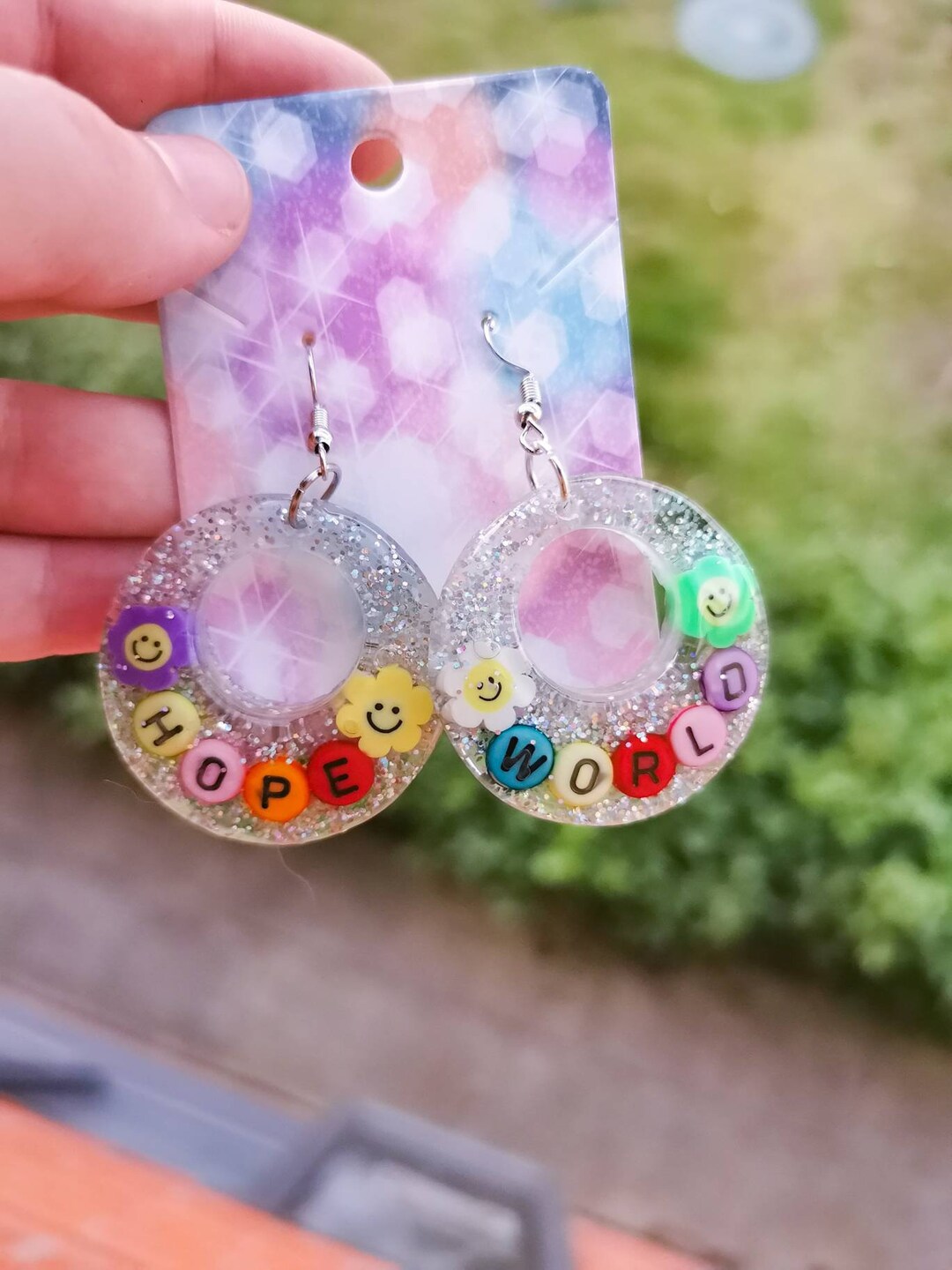 Hope World BTS Kpop Earrings Hoseok Jhope Bts Resin Earrings Handmade ...