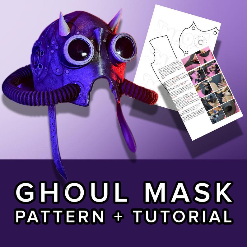 GHOST GHOUL MASK Pattern + Tutorial - Etsy