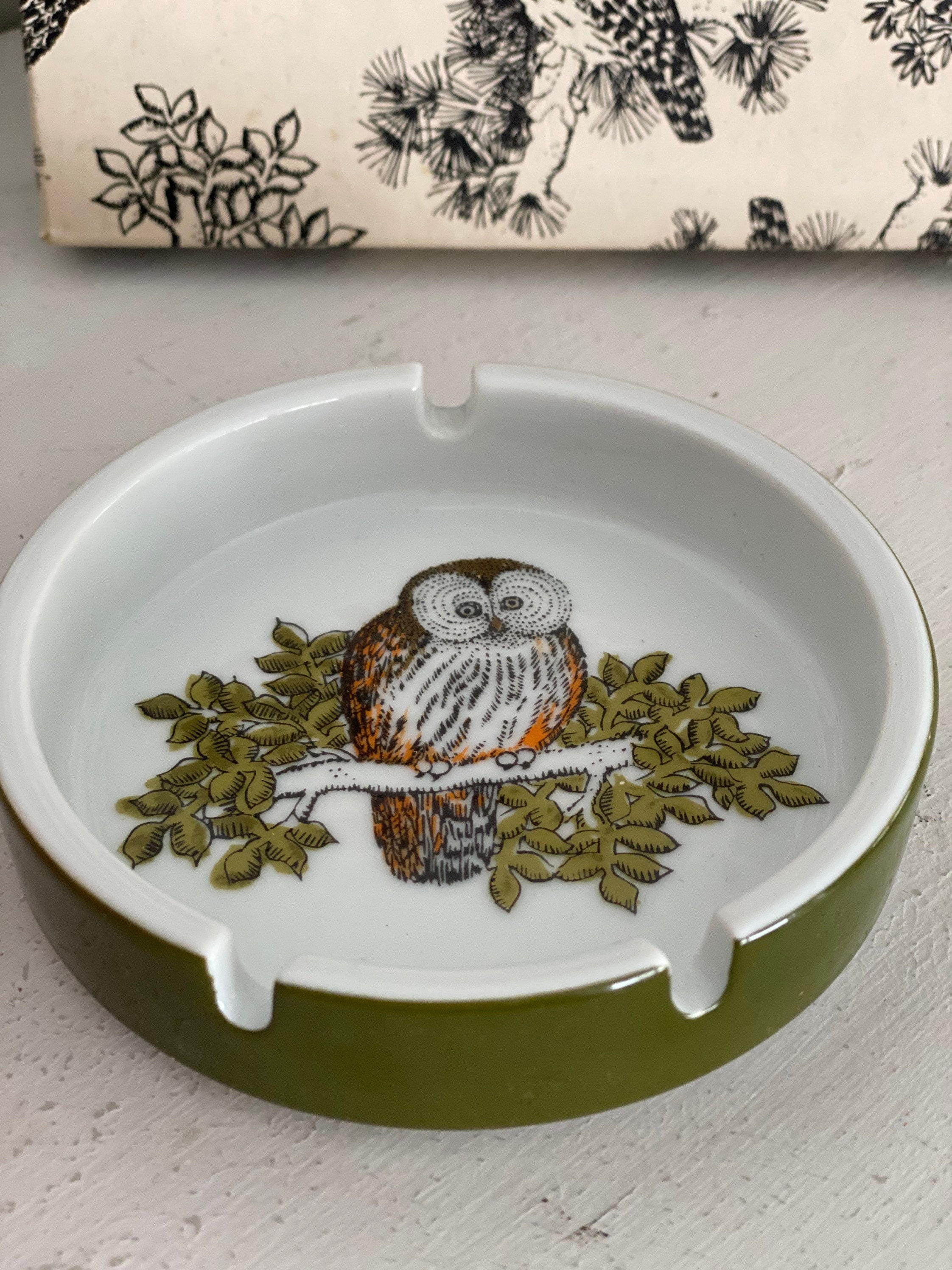 Fitz & Floyd Vintage Ashtrays Owls Porcelain New in Box, Vintage ...