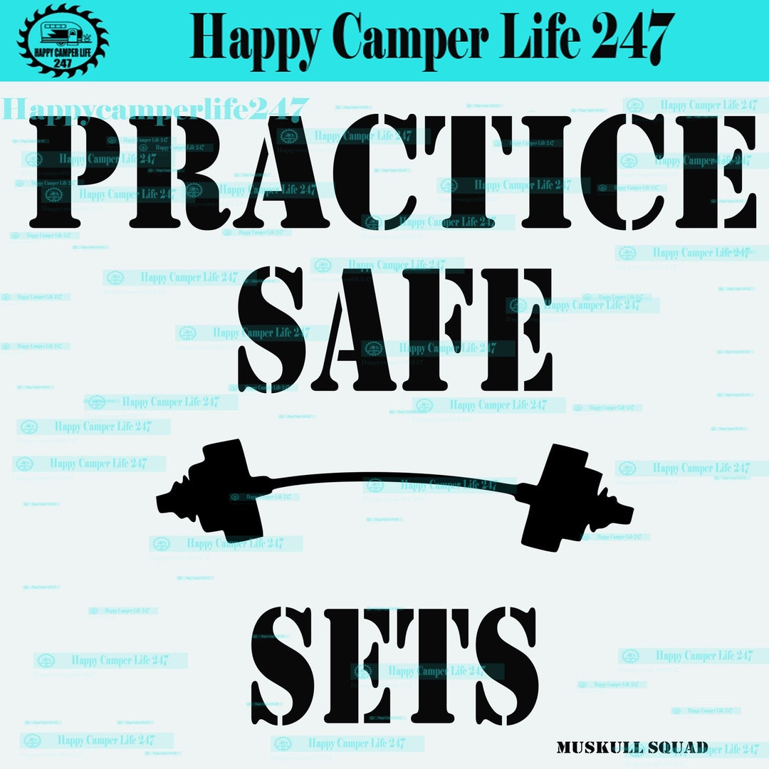 Practice Safe Sets Funny Sublimation Humor Fitness Workout - Etsy