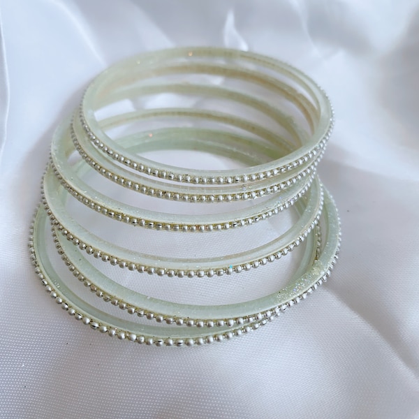White Bangle - Etsy