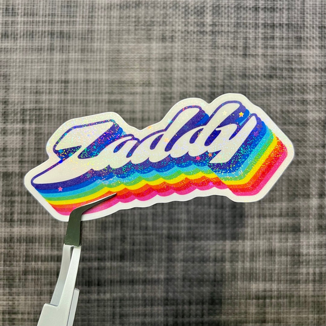 Zaddy Rainbow Star Sparkle Vinyl Sticker - Gay Queer Lgbtq+ Pride - Etsy