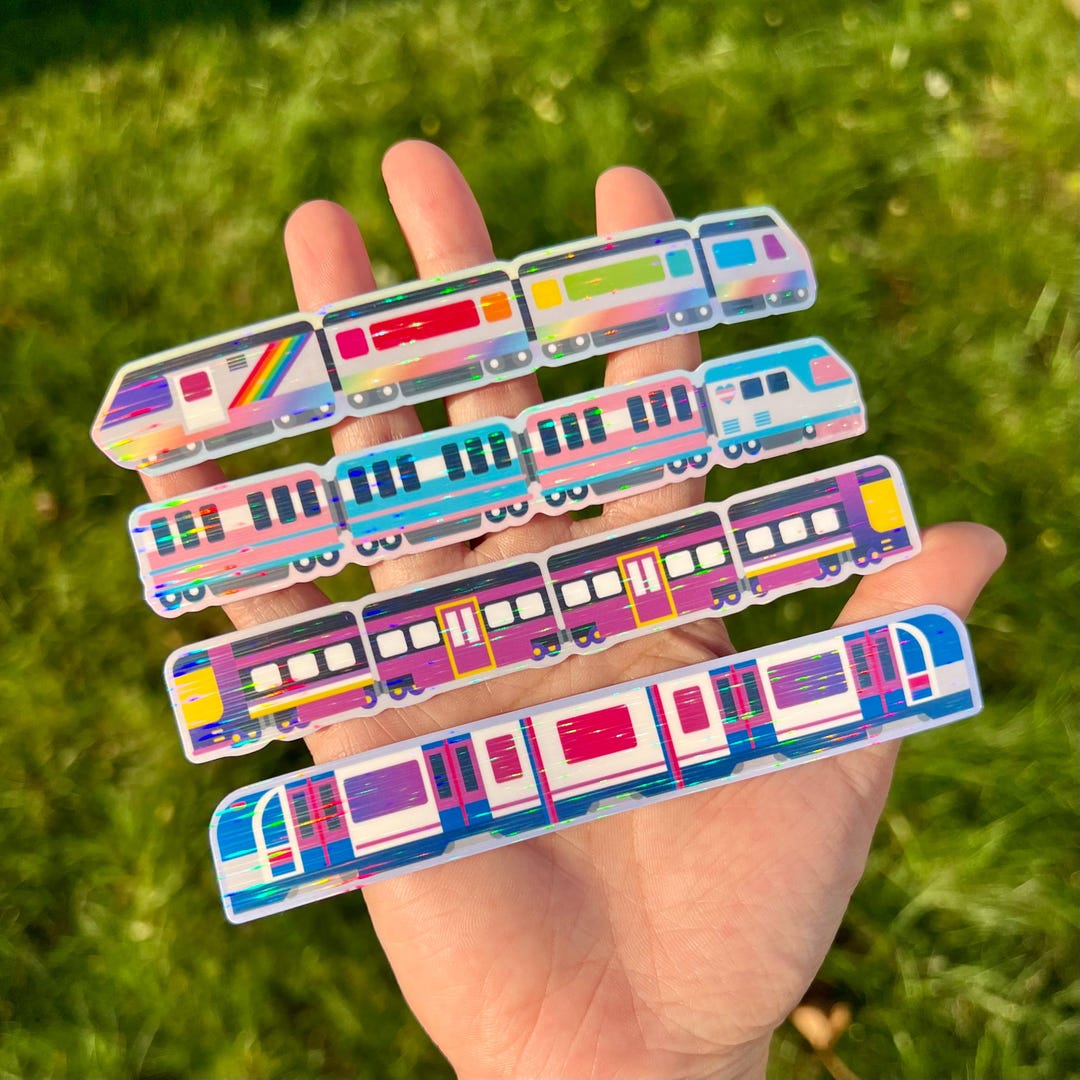 Pride Transportation Trains Series 1 - Rainbow Holographic Vinyl ...