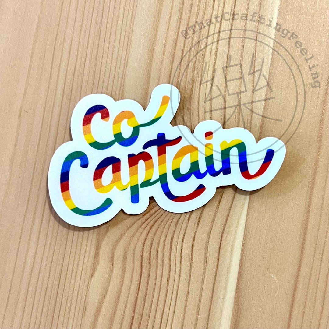 Co-captain Pride Rainbow Matte Vinyl Sticker - Etsy
