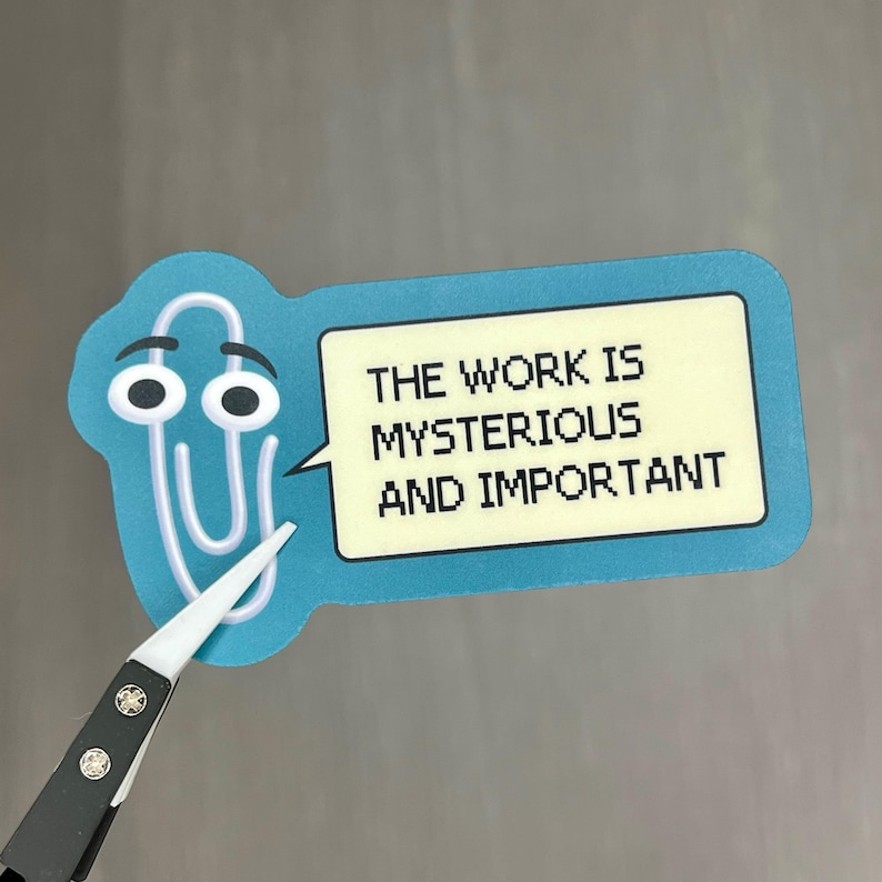 Paperclip Assistant Vinyl Laptop Sticker - for Water Bottle, Computer ...