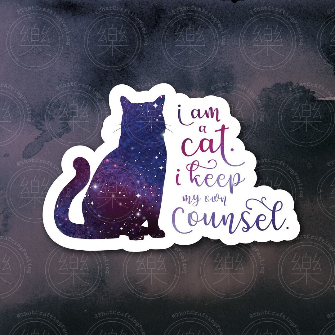 The Sandman "i Am a Cat, I Keep My Own Counsel" Sticker - Dream of a ...