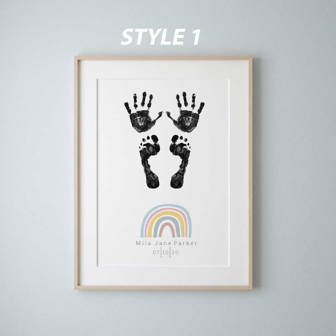 Personalised Baby Hand & Footprint Kit, Baby Keepsake Print, Inkless ...