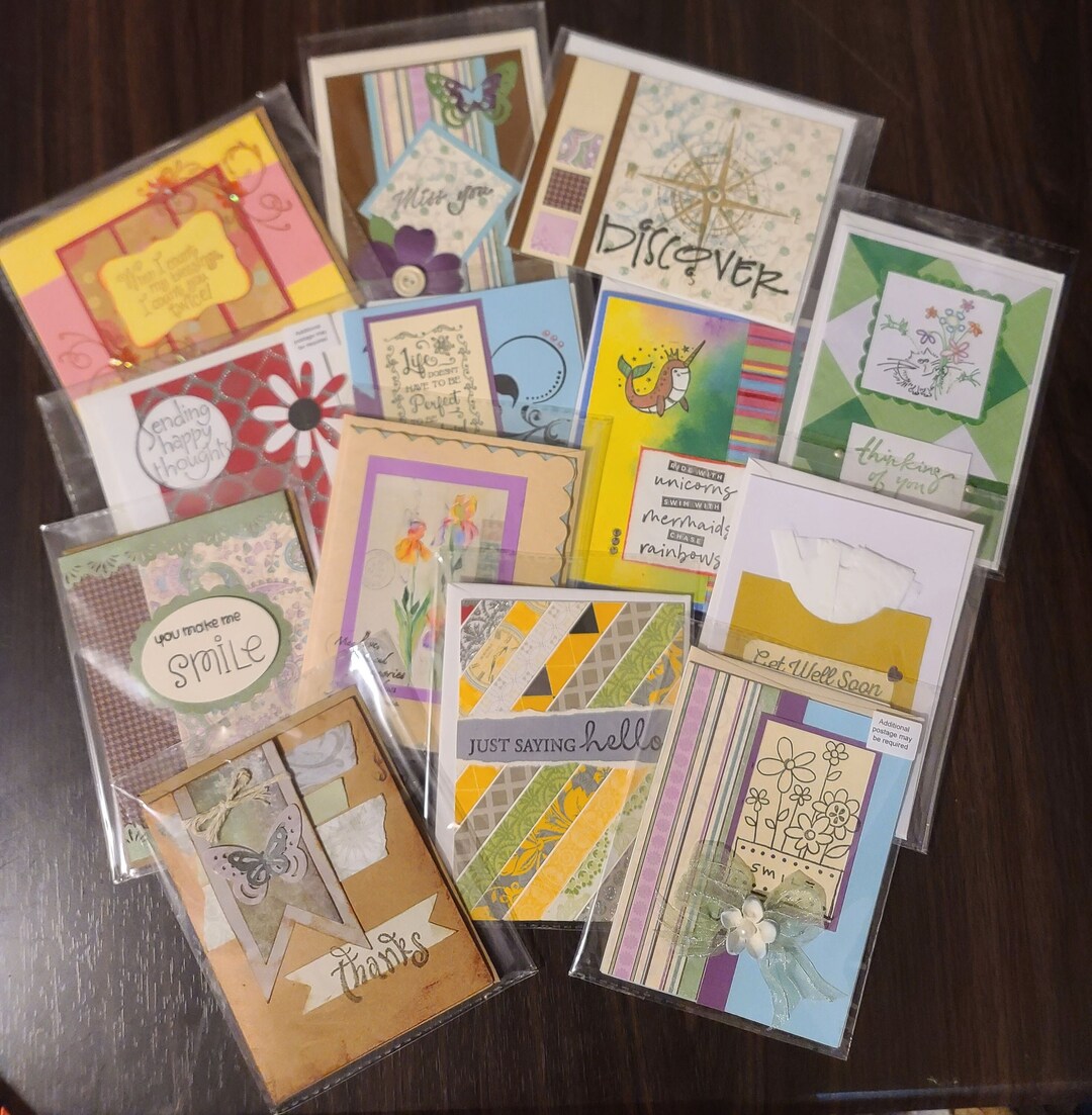10 Multiple Occasion Handmade Greeting Card Assortment With Envelopes ...
