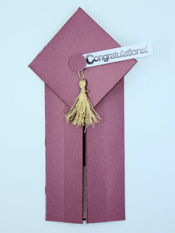 Graduation Card Money Holder Cap and Gown - Etsy