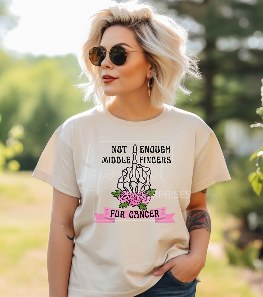 Skeleton Hand Middle Finger Breast Cancer Awareness Shirt, Pink October ...