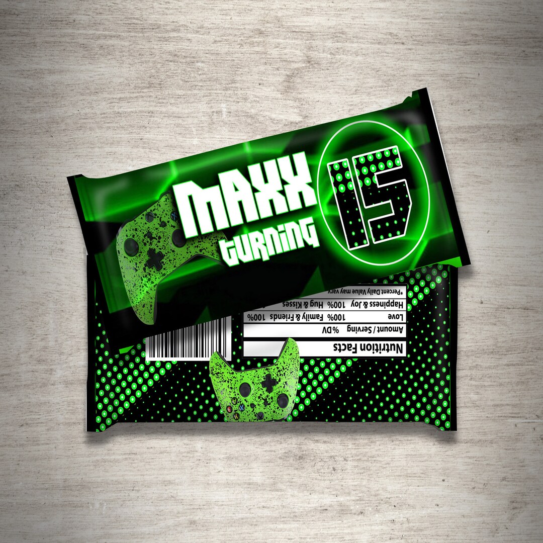 Gamer Candy Bar Digital File - Etsy Sweden